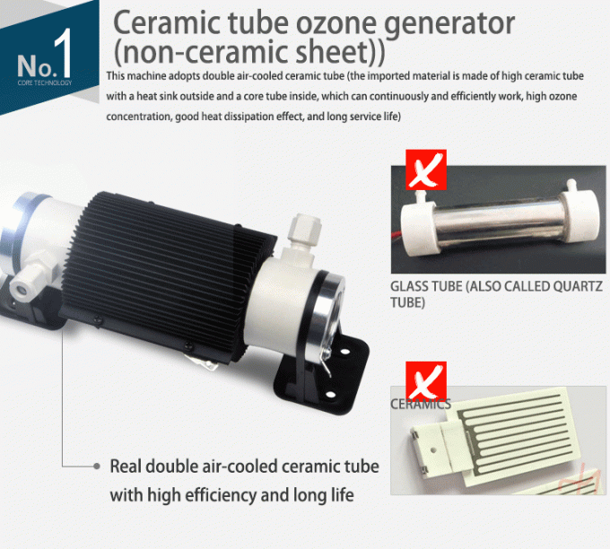 Durable Commercial Ozone Generator Anti Bacteria Viruses 80W 10LPM