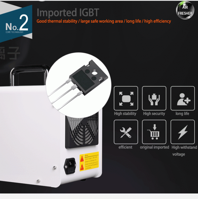 Durable Commercial Ozone Generator Anti Bacteria Viruses 80W 10LPM