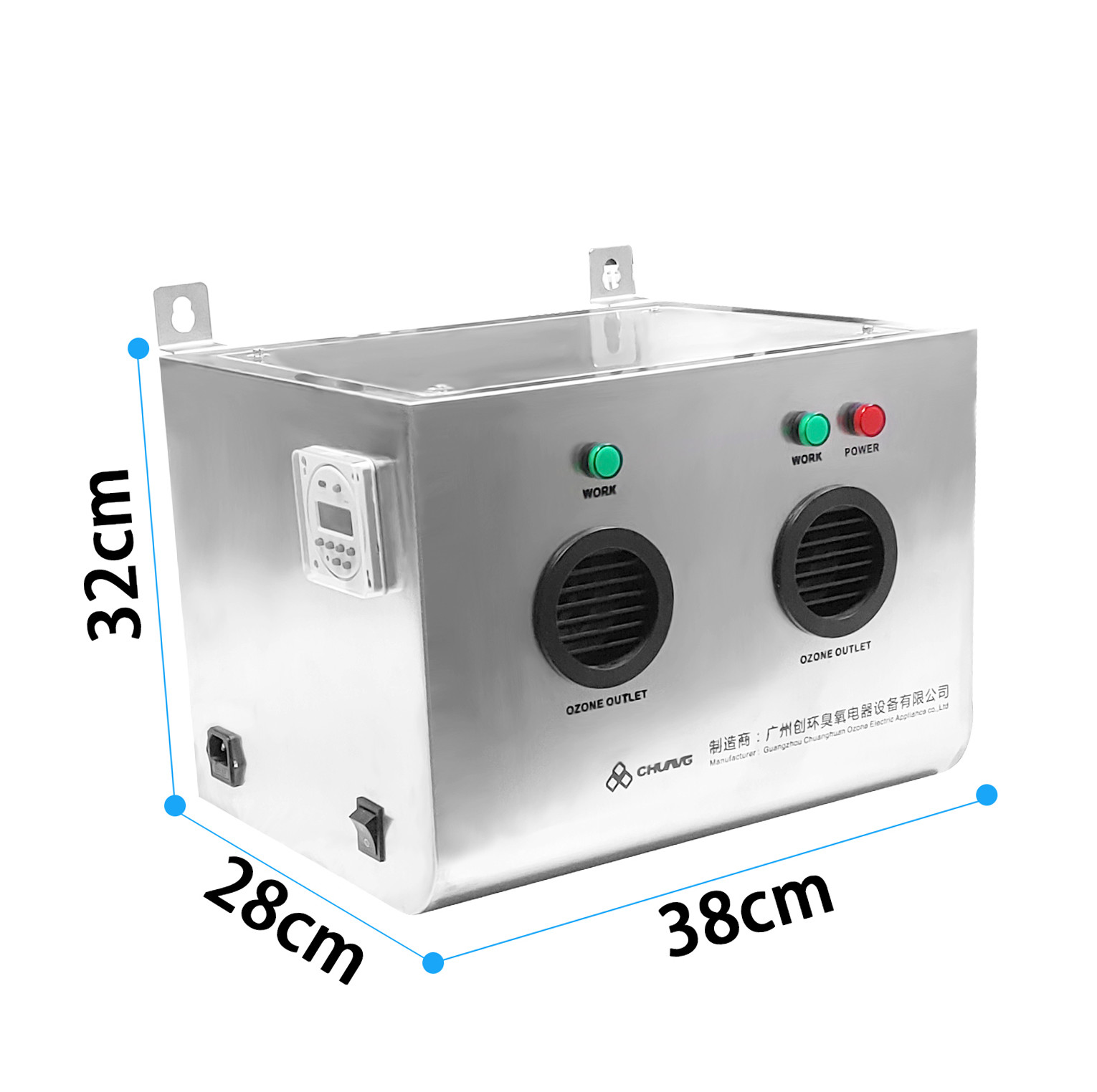 6g 12g Wall Mounted Ozone Air Purifier 220v Hotel Odor Removal Ozone ...